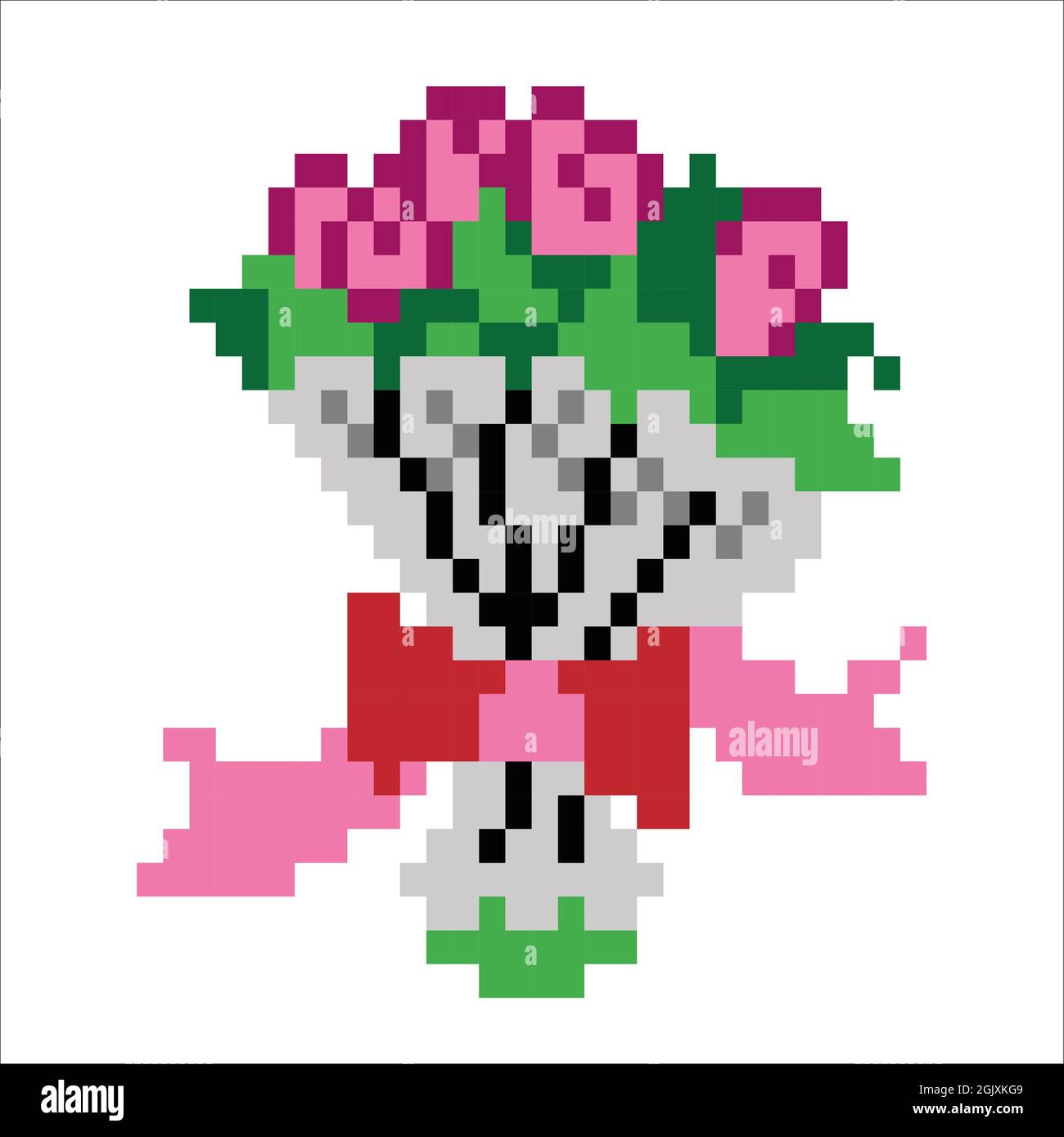 Pixel art flower hi-res stock photography and images - Alamy