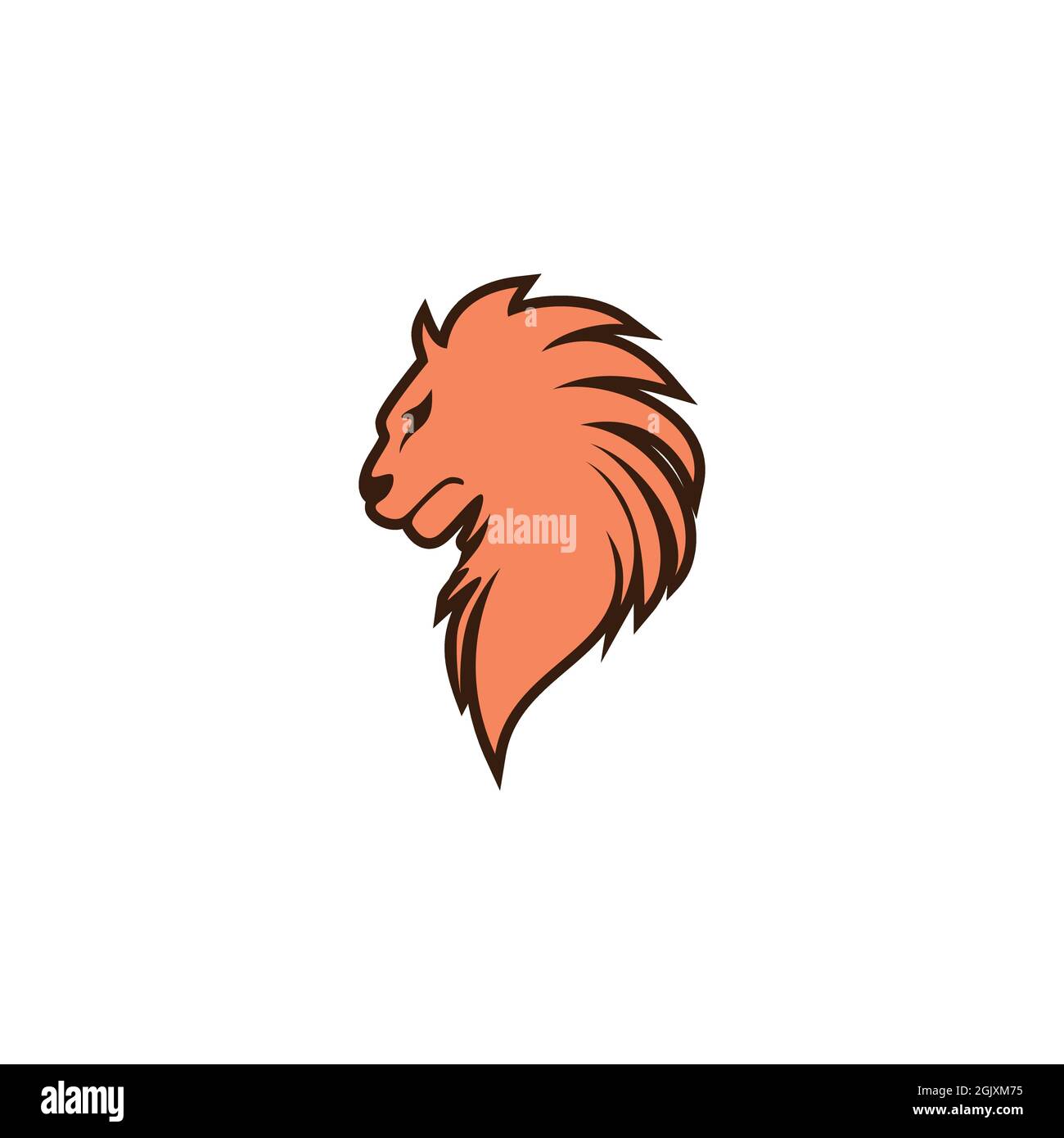 lion head stylish logo icon flat vector concept graphic simple stylish ...