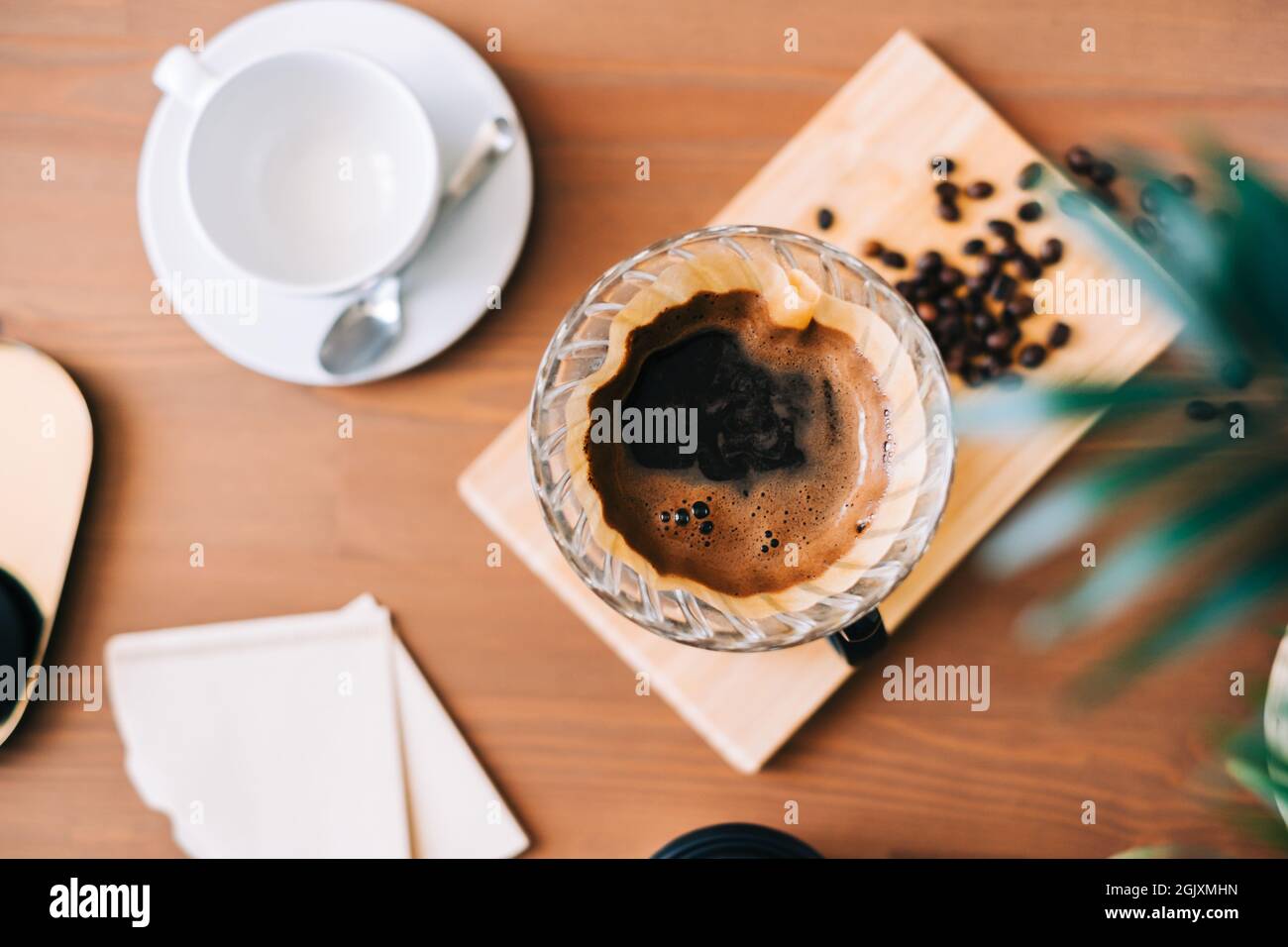 Alternative coffee brewing method, using pour over dripper and paper ...