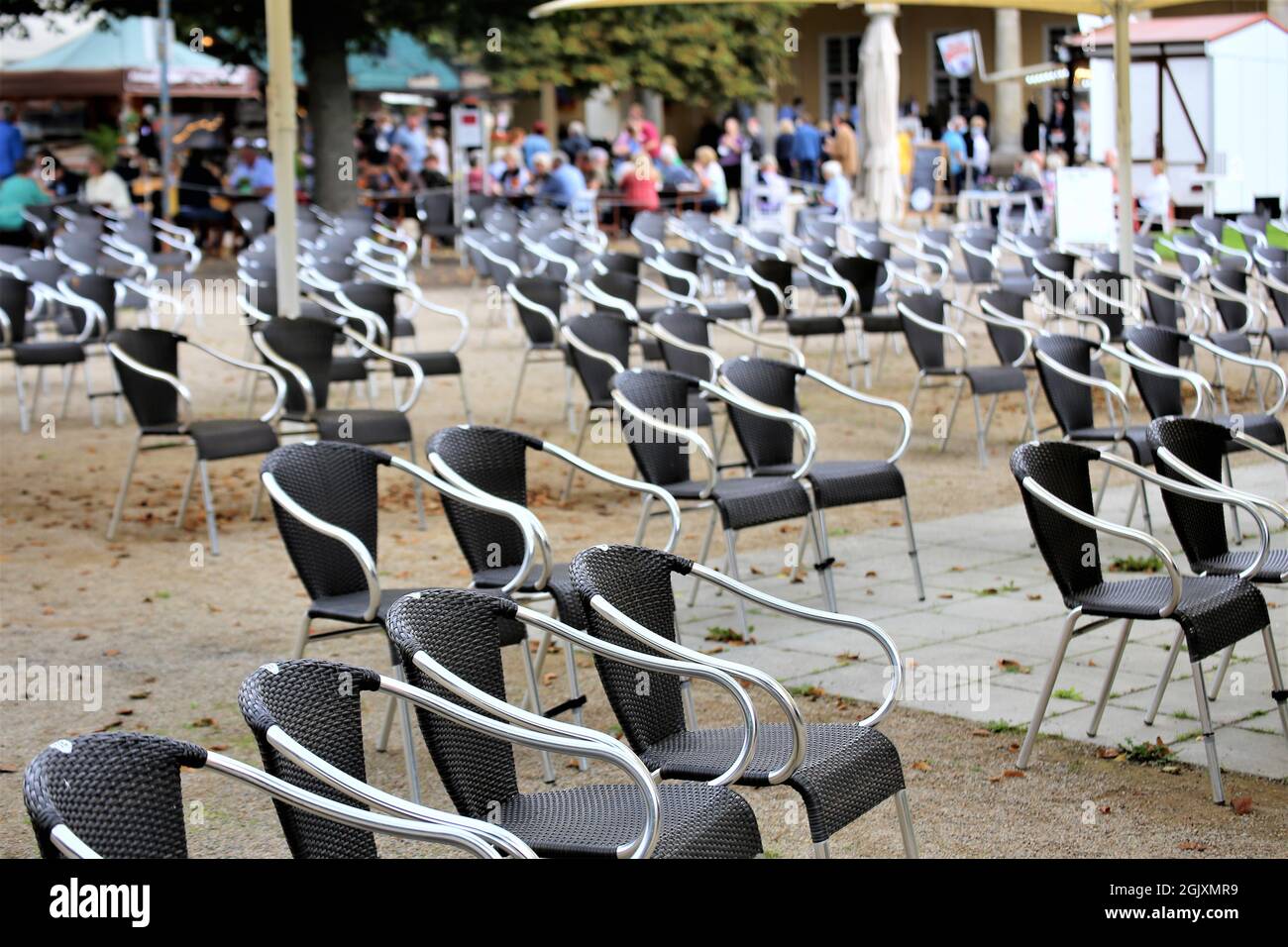 rows of chairs in a row Stock Photo - Alamy