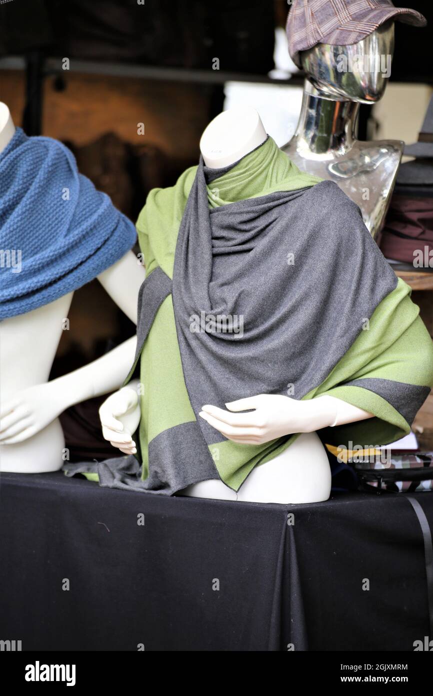 hats for sale at market Stock Photo - Alamy