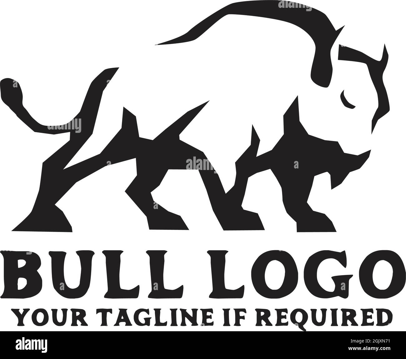 Bull logo design inspiration vector illustration template Stock Vector ...
