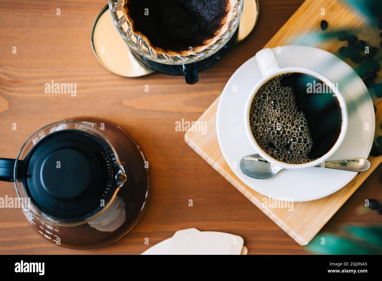 Alternative coffee brewing method, using pour over dripper and paper ...