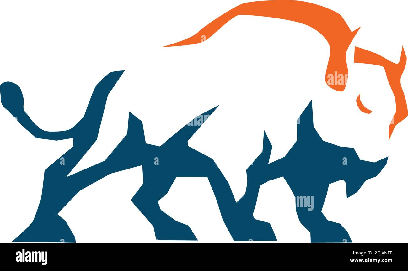 Bull logo design inspiration vector illustration template Stock Vector ...