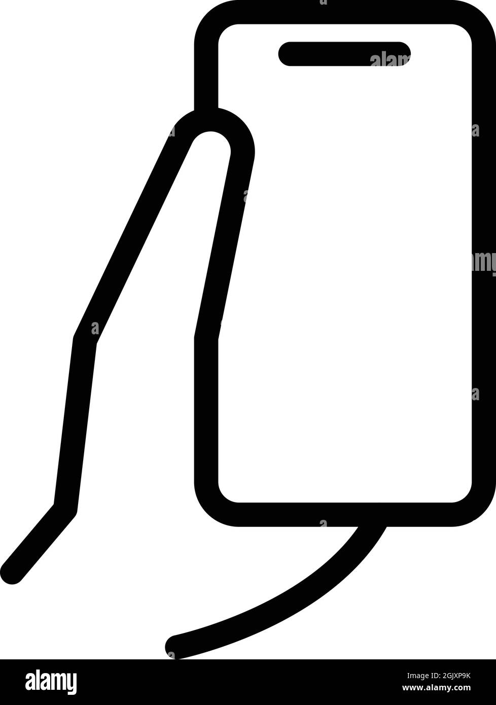 Smartphone Outline Vector Smartphone Data Icon Vector & Photo (Free