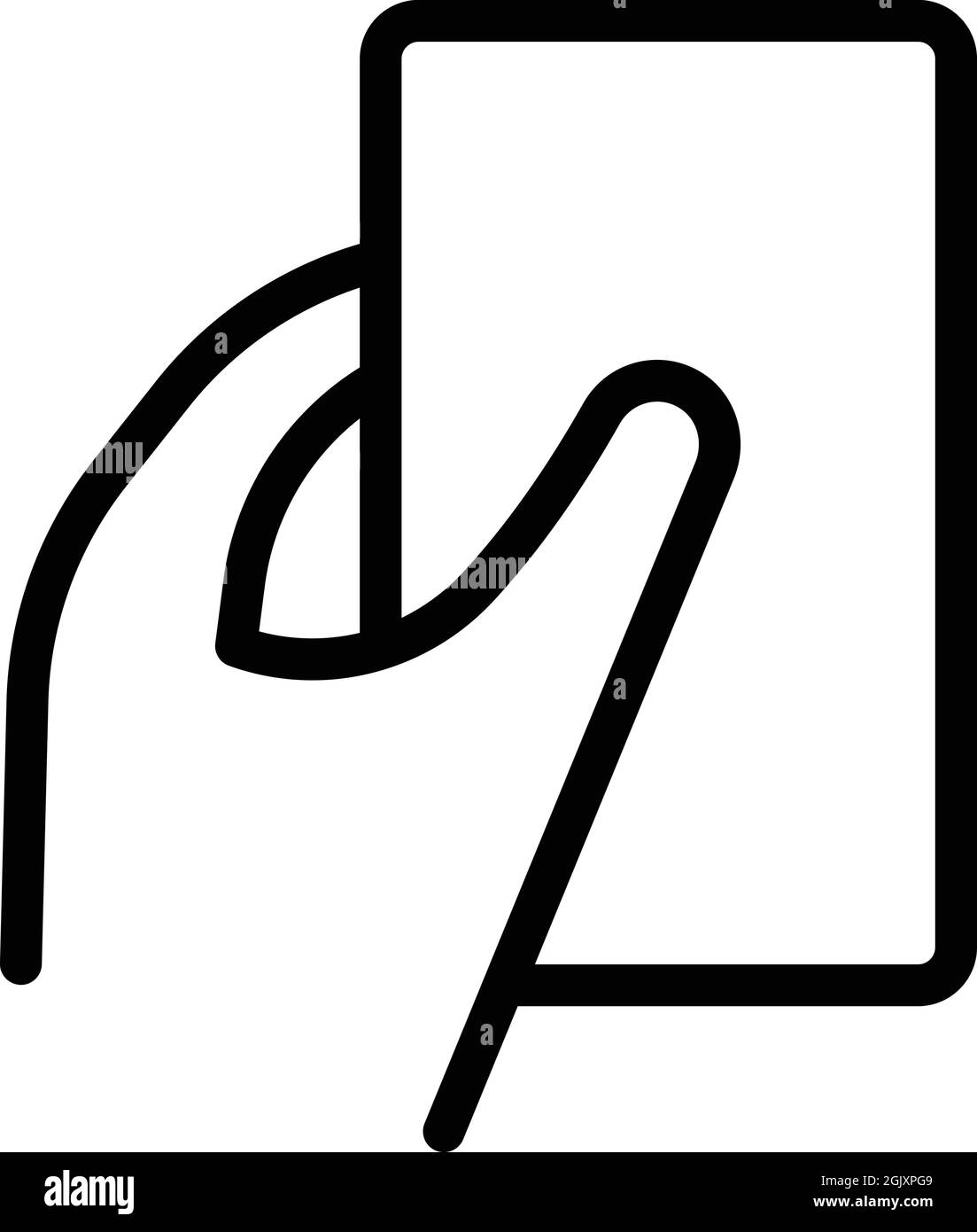Using handphone icon outline vector. Hand phone. Smart mobile Stock ...