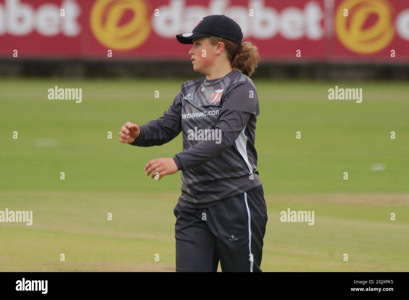 Chester le Street, England, 12th September 2021. Seren Smale fielding ...