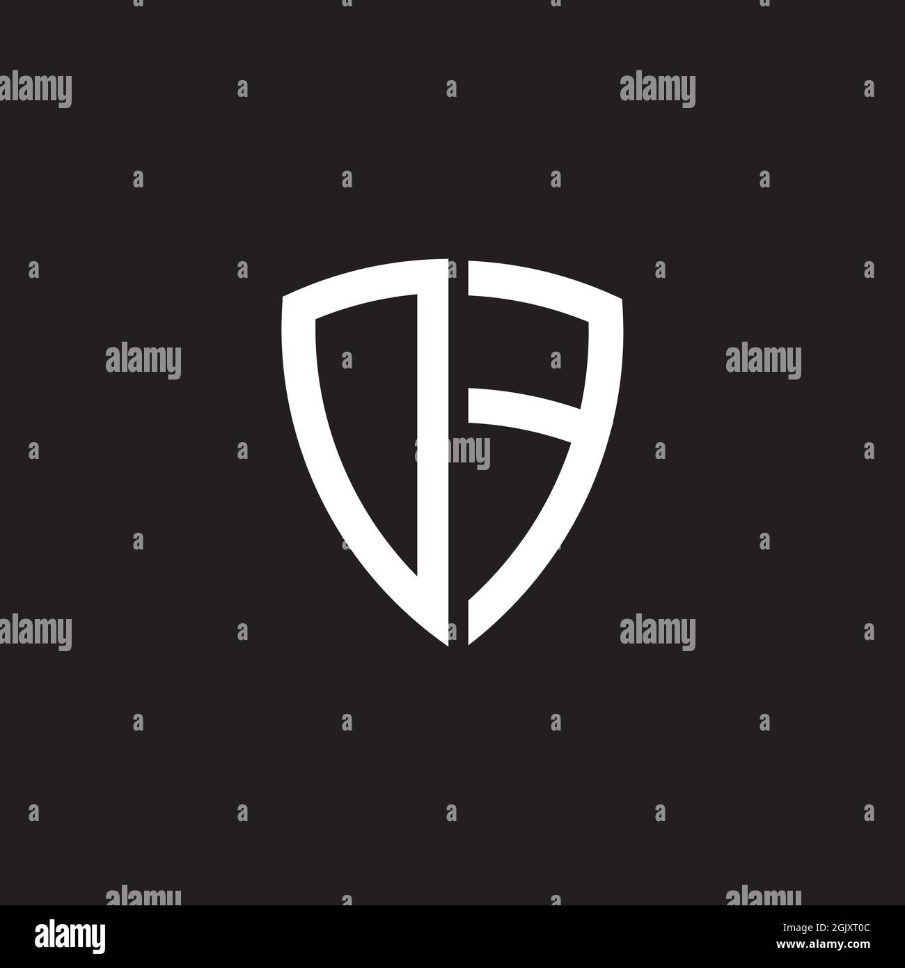 DF letter initial icon logo design vector illustration template Stock ...