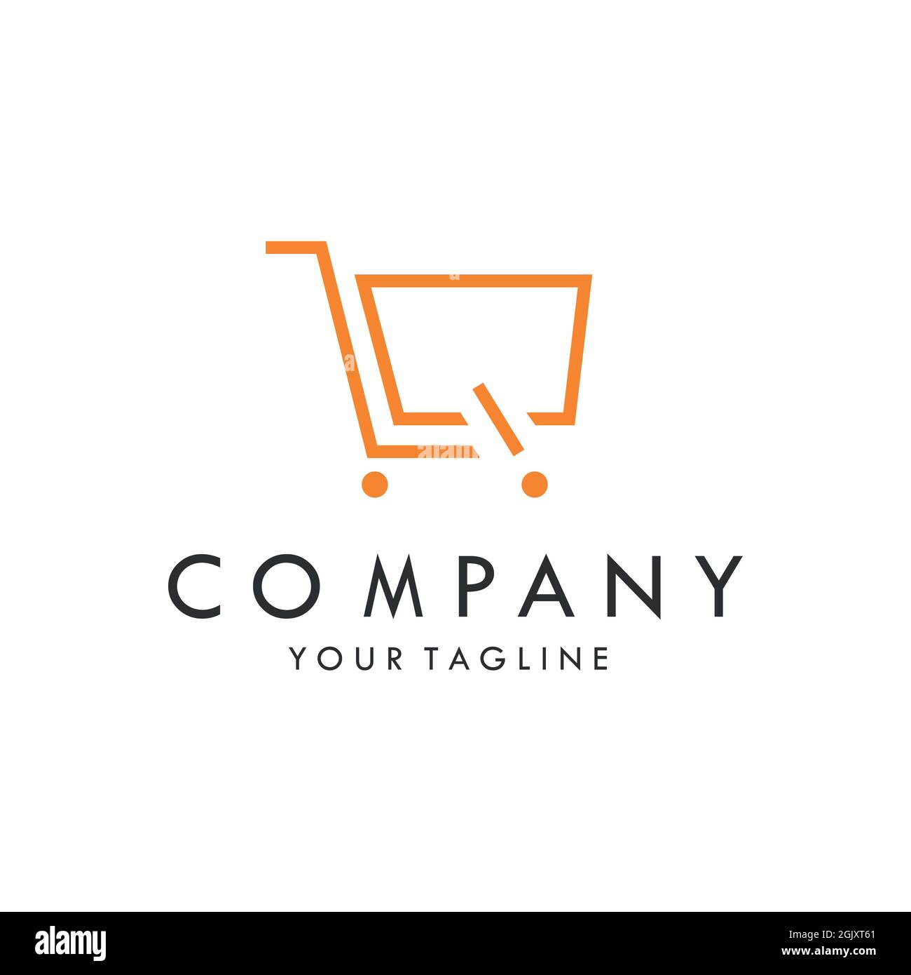 shopping cart letter Q logo icon flat vector concept graphic simple ...
