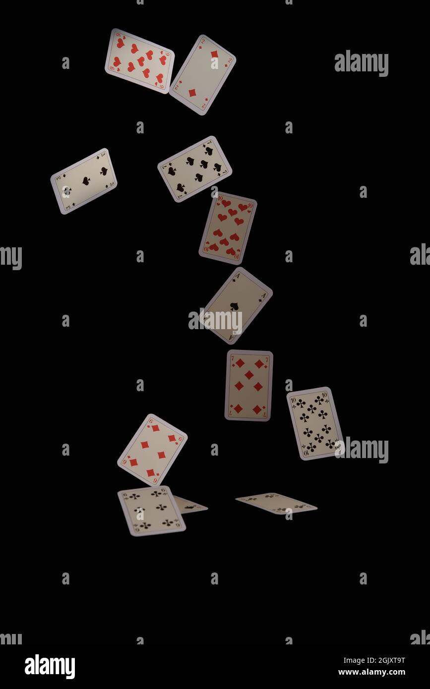 Flying playing cards on hi-res stock photography and images - Alamy