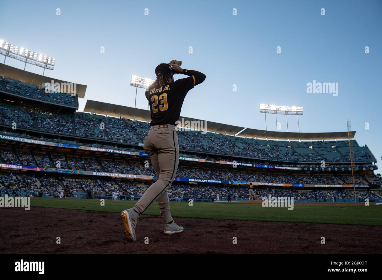 San Diego Padres shortstop Fernando Tatis Jr. (23) takes the field ...