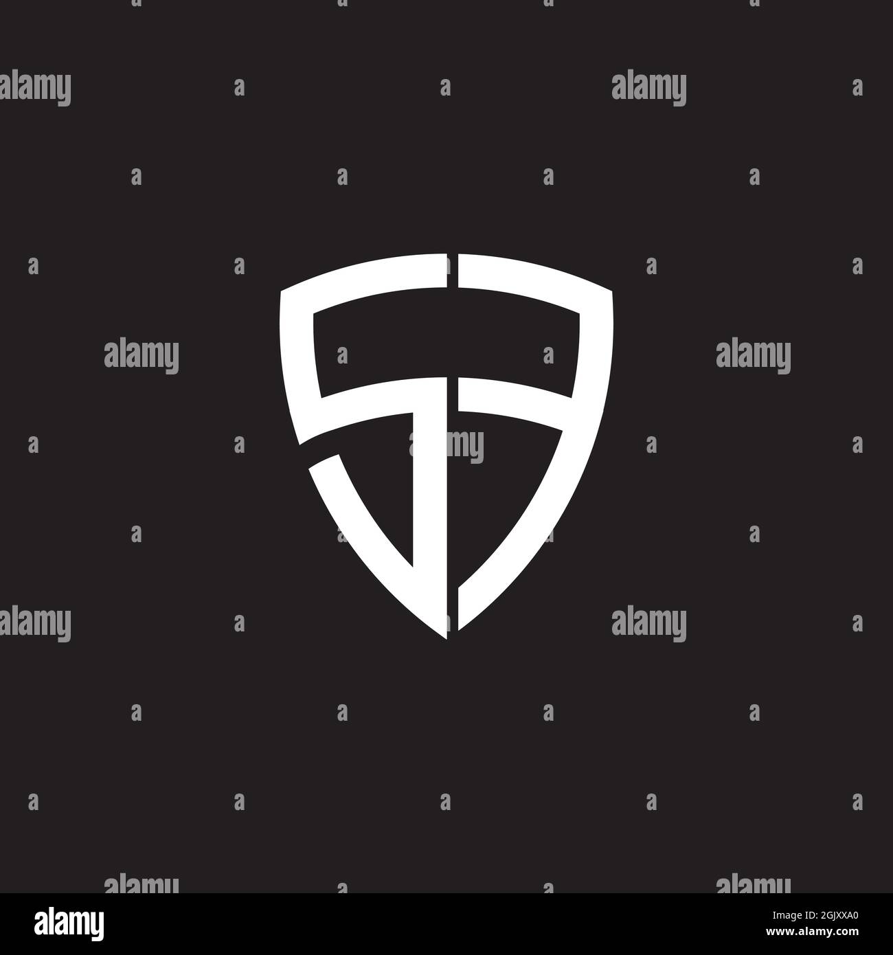 SF letter initial icon logo design vector illustration template Stock ...