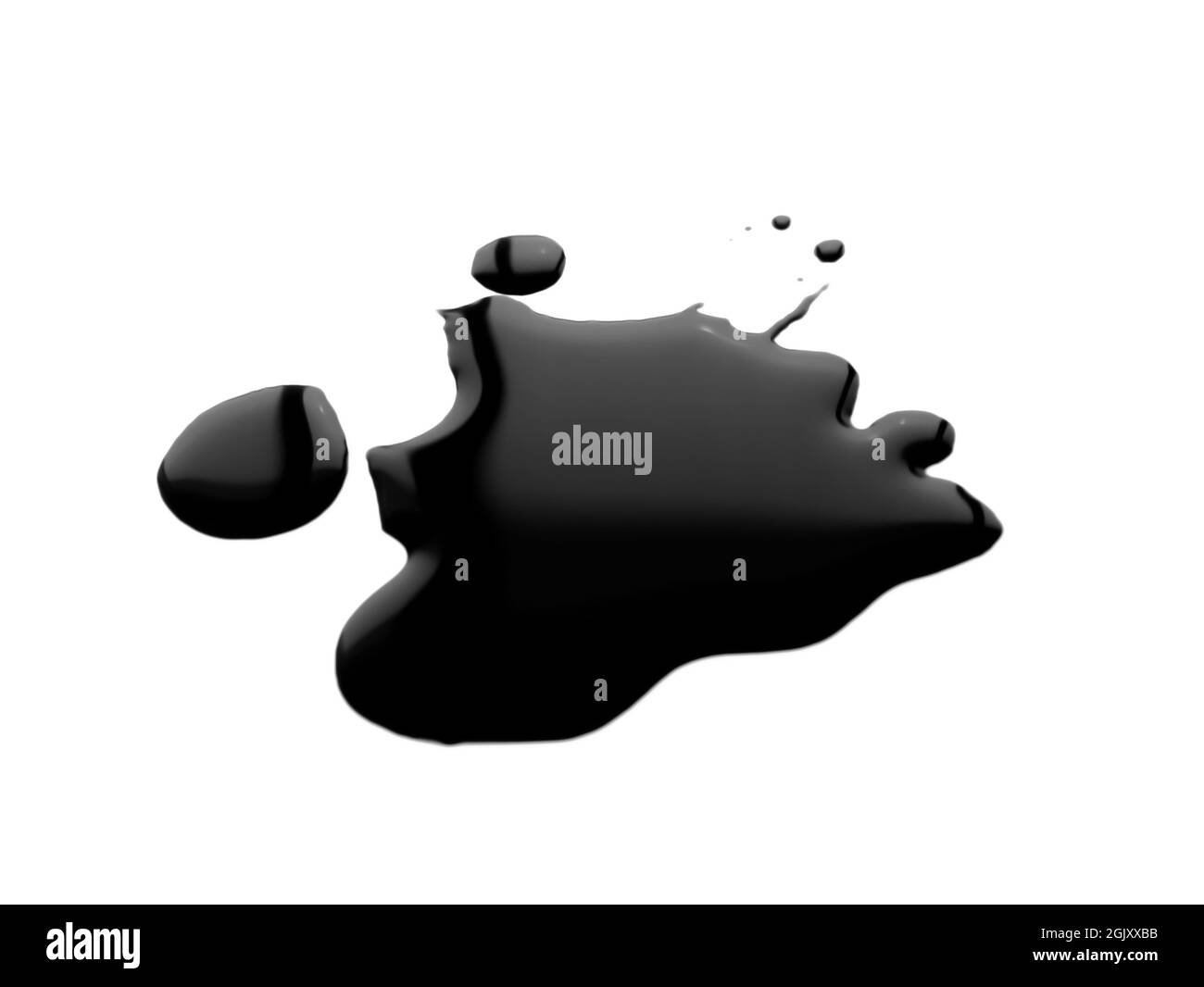 Oil blob on white background Stock Photo - Alamy