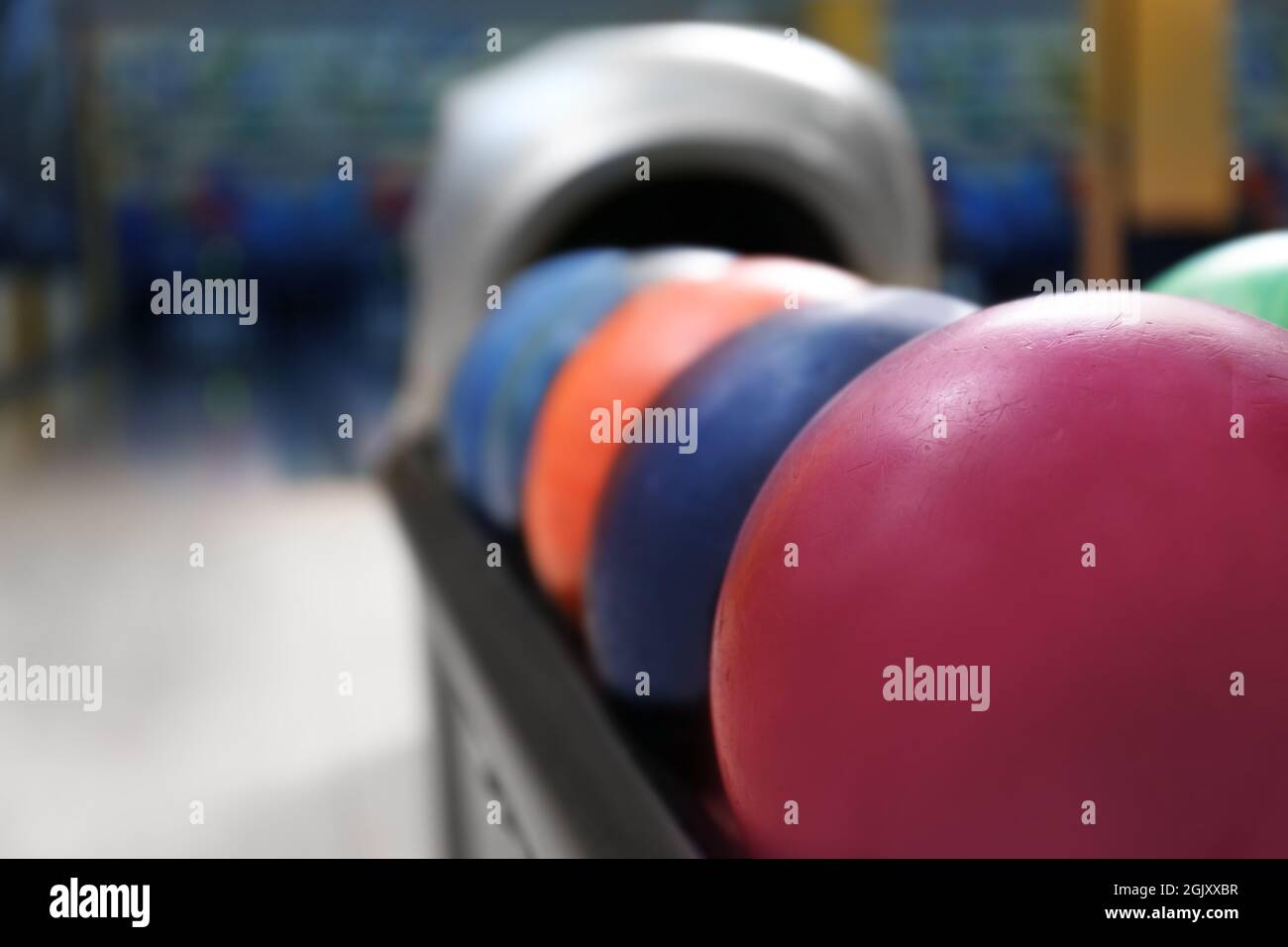 Bowling balls in rack hi-res stock photography and images - Alamy