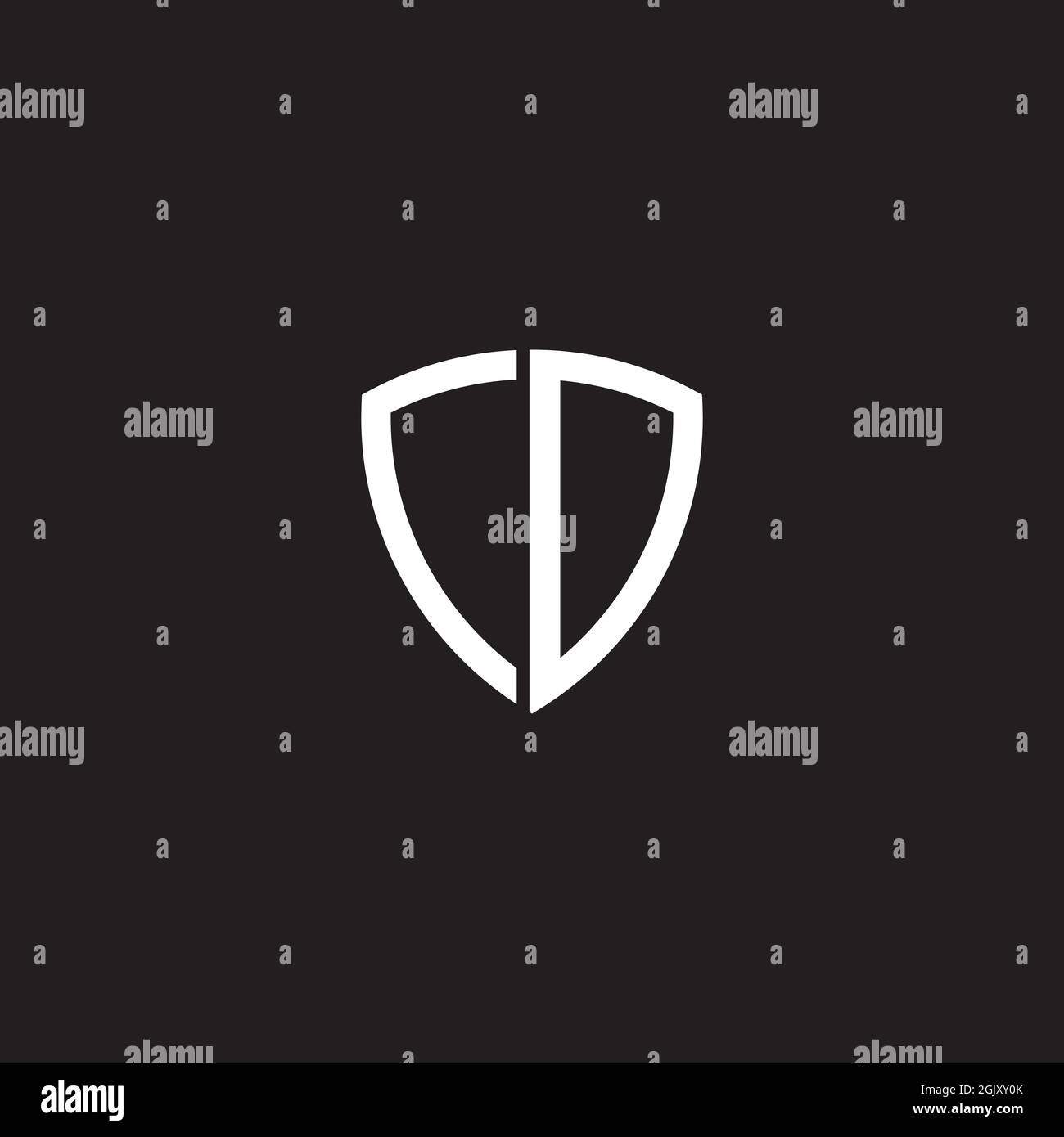 CD letter initial icon logo design vector illustration template Stock ...
