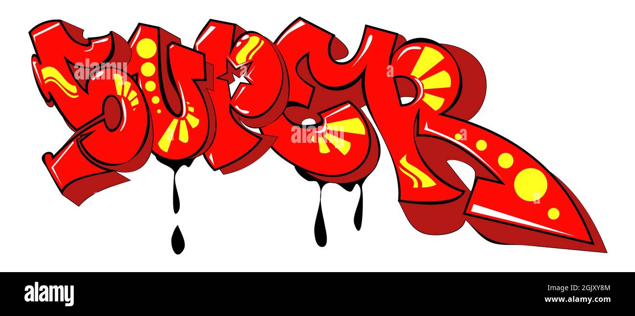 Graffity with super text layered eps10 vector illustration isolated on ...