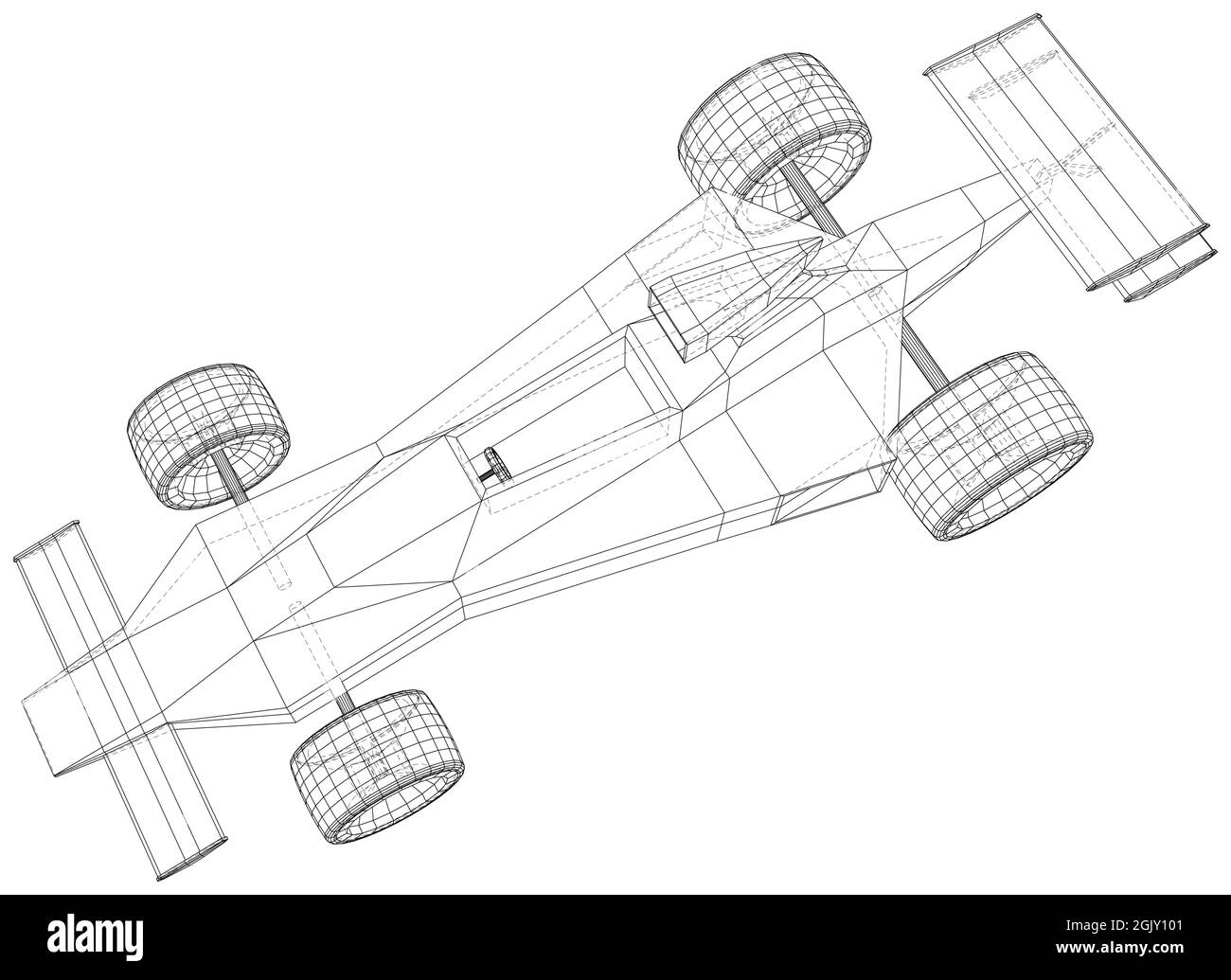 Racing car. Wire-frame. EPS10 format. Vector rendering of 3d Stock ...