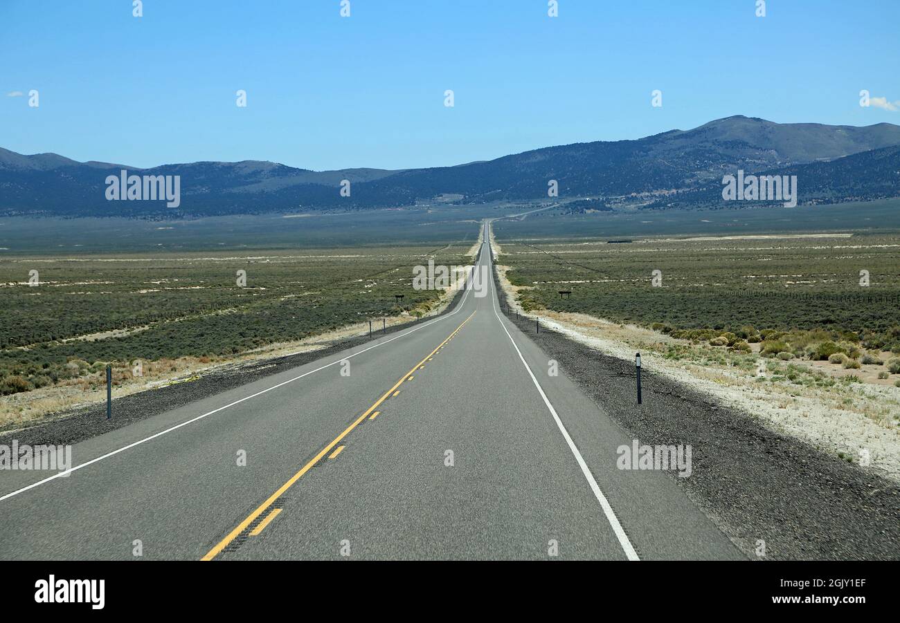 The loneliest road in america hi-res stock photography and images - Alamy