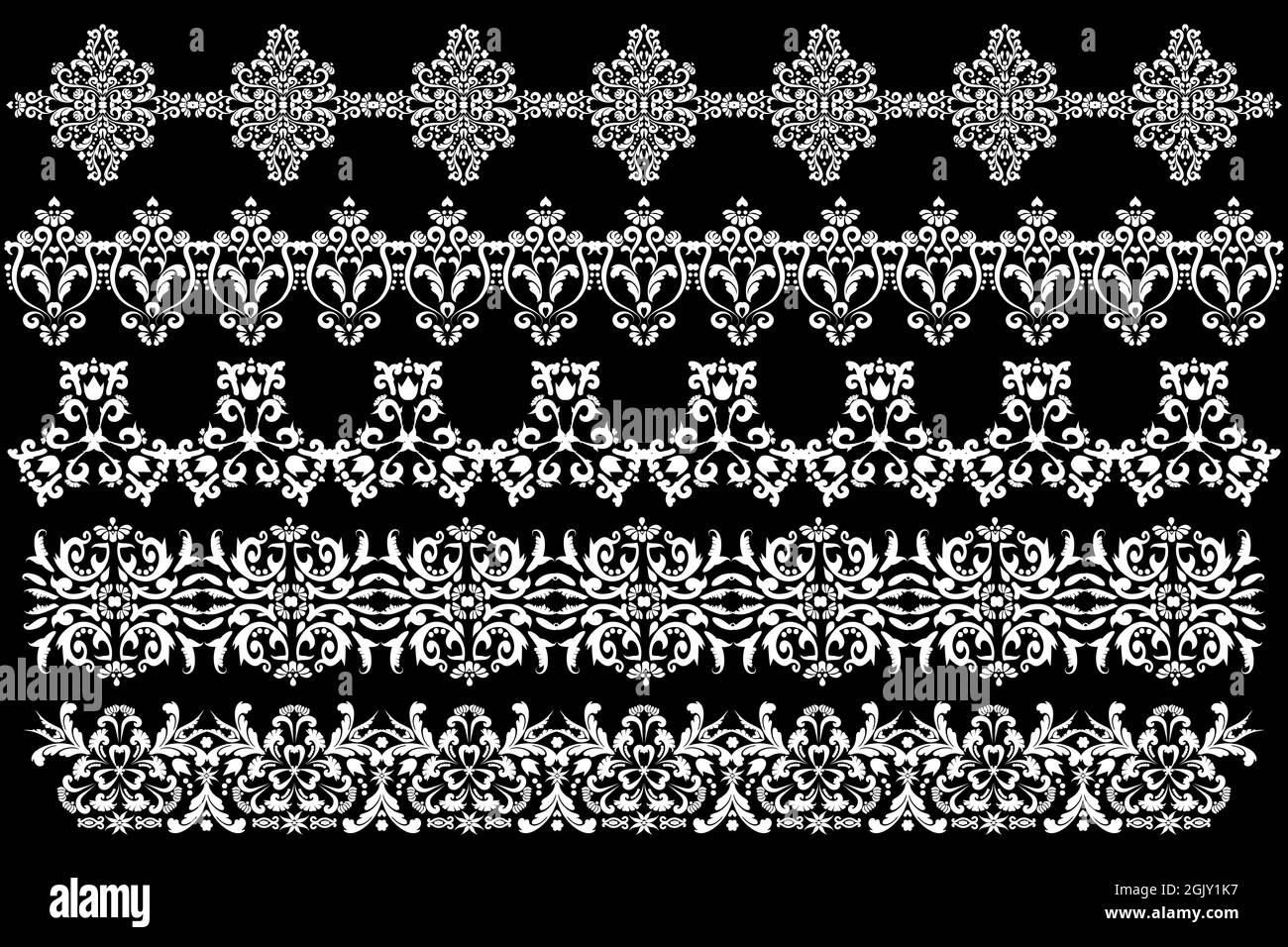 Lace texture, mehndi pattern in oriental style.For application of henna ...
