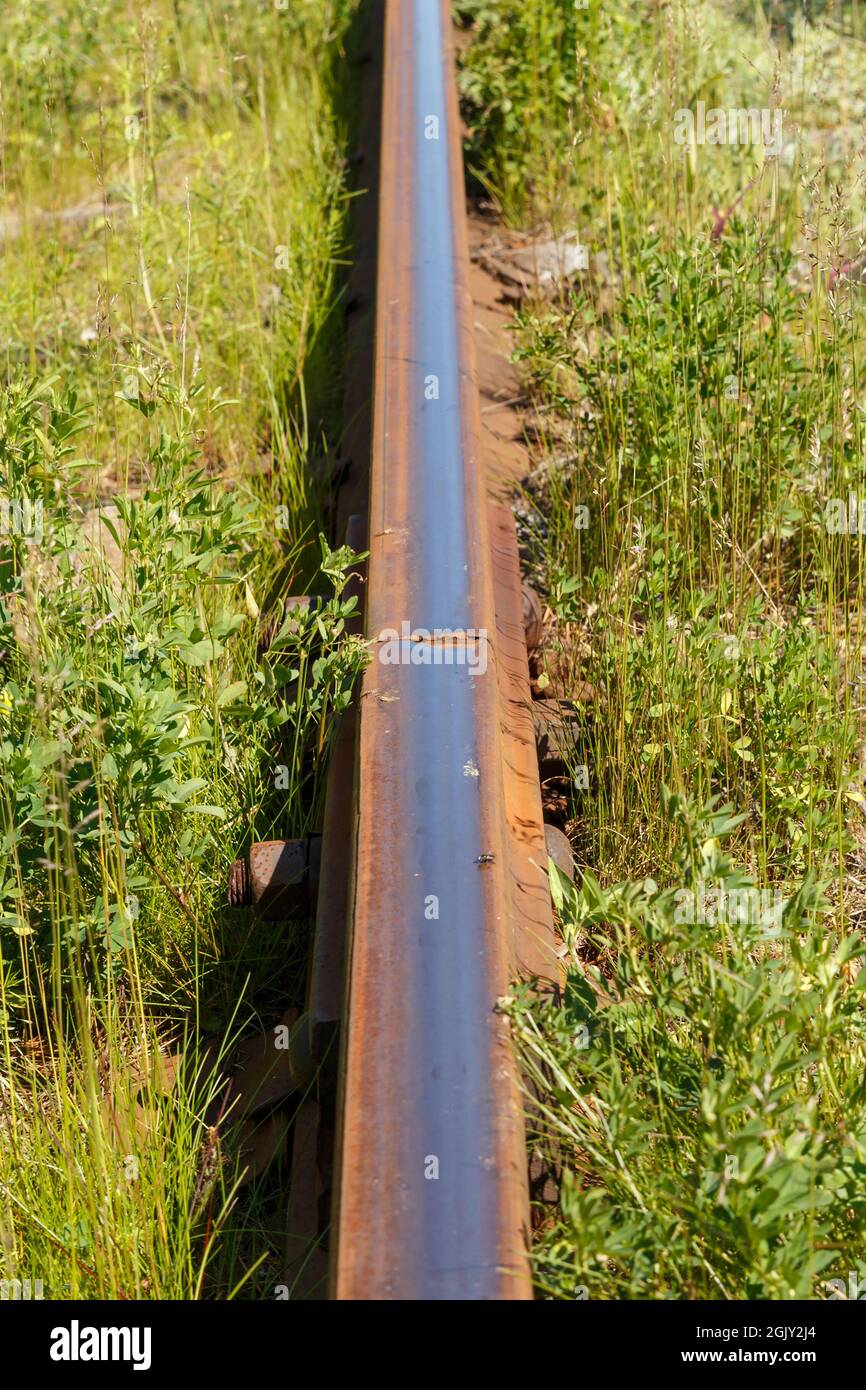 Railway detail railroad metal transport line hi-res stock photography ...