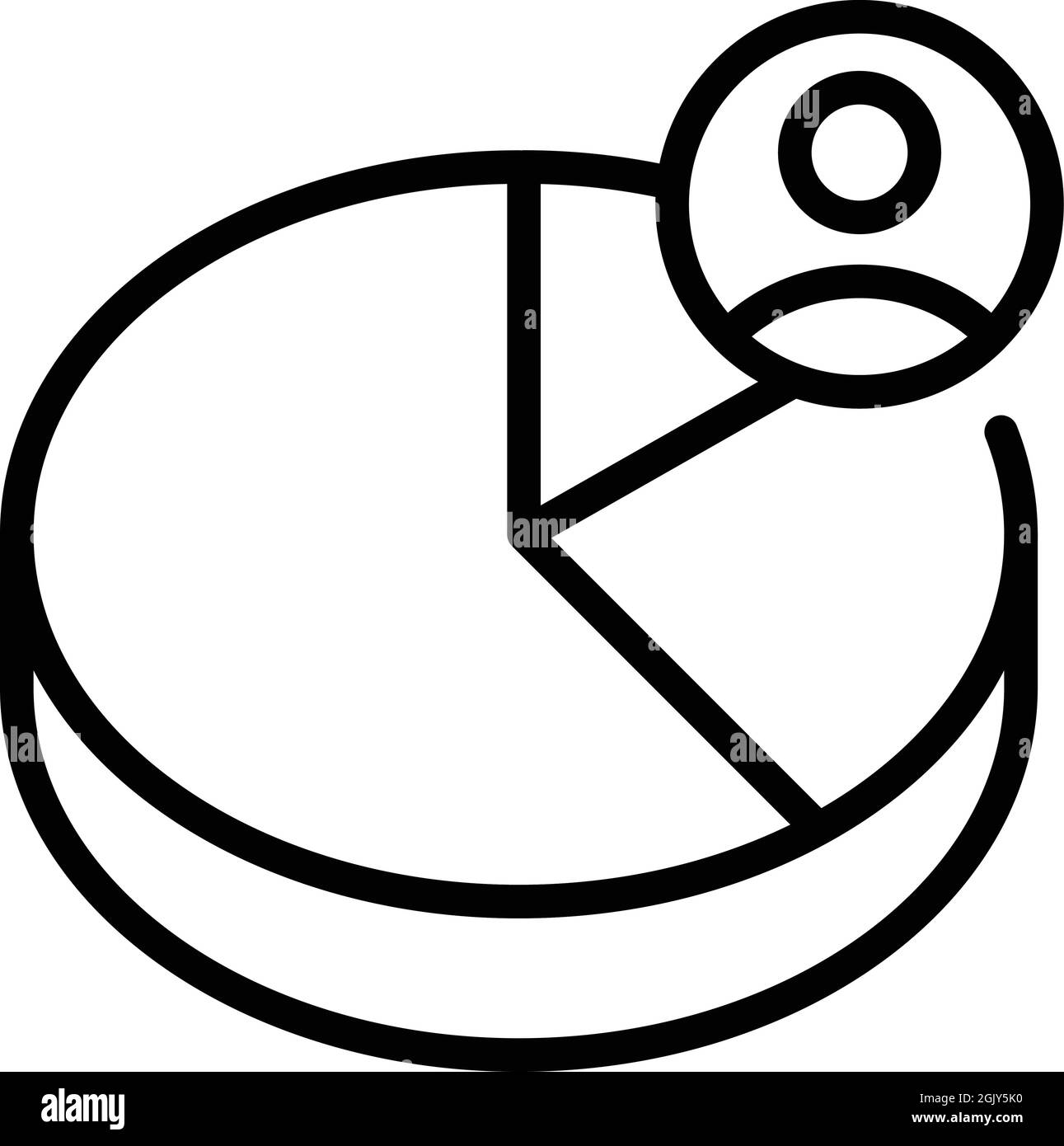 Management pie chart icon outline vector. Circle graph. Circular percent Stock Vector Image ...