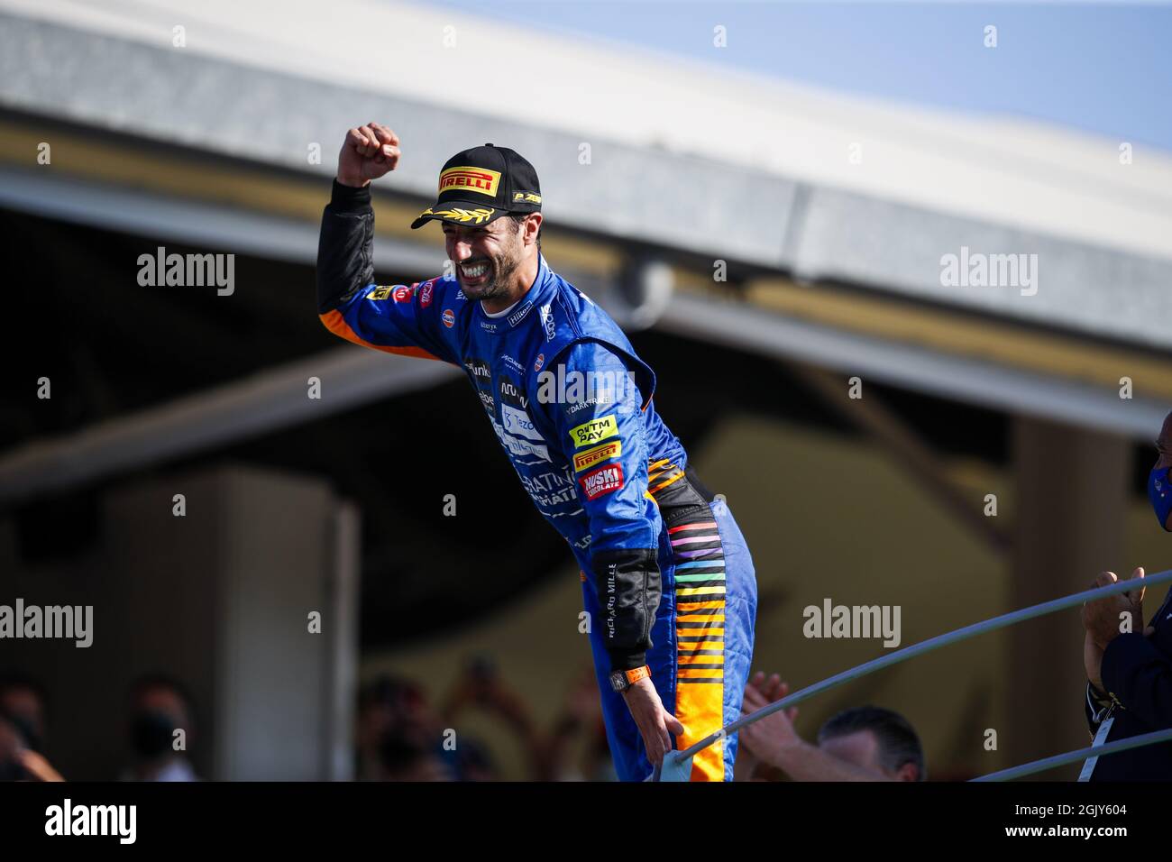 RICCIARDO Daniel (aus), McLaren MCL35M, portrait, podium during the ...