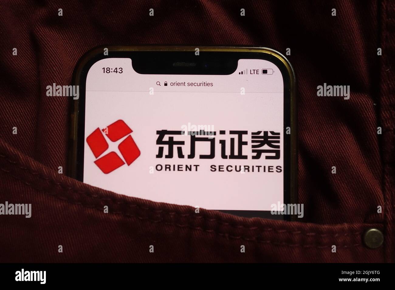 KONSKIE, POLAND - September 04, 2021: Orient Securities Co Ltd logo ...