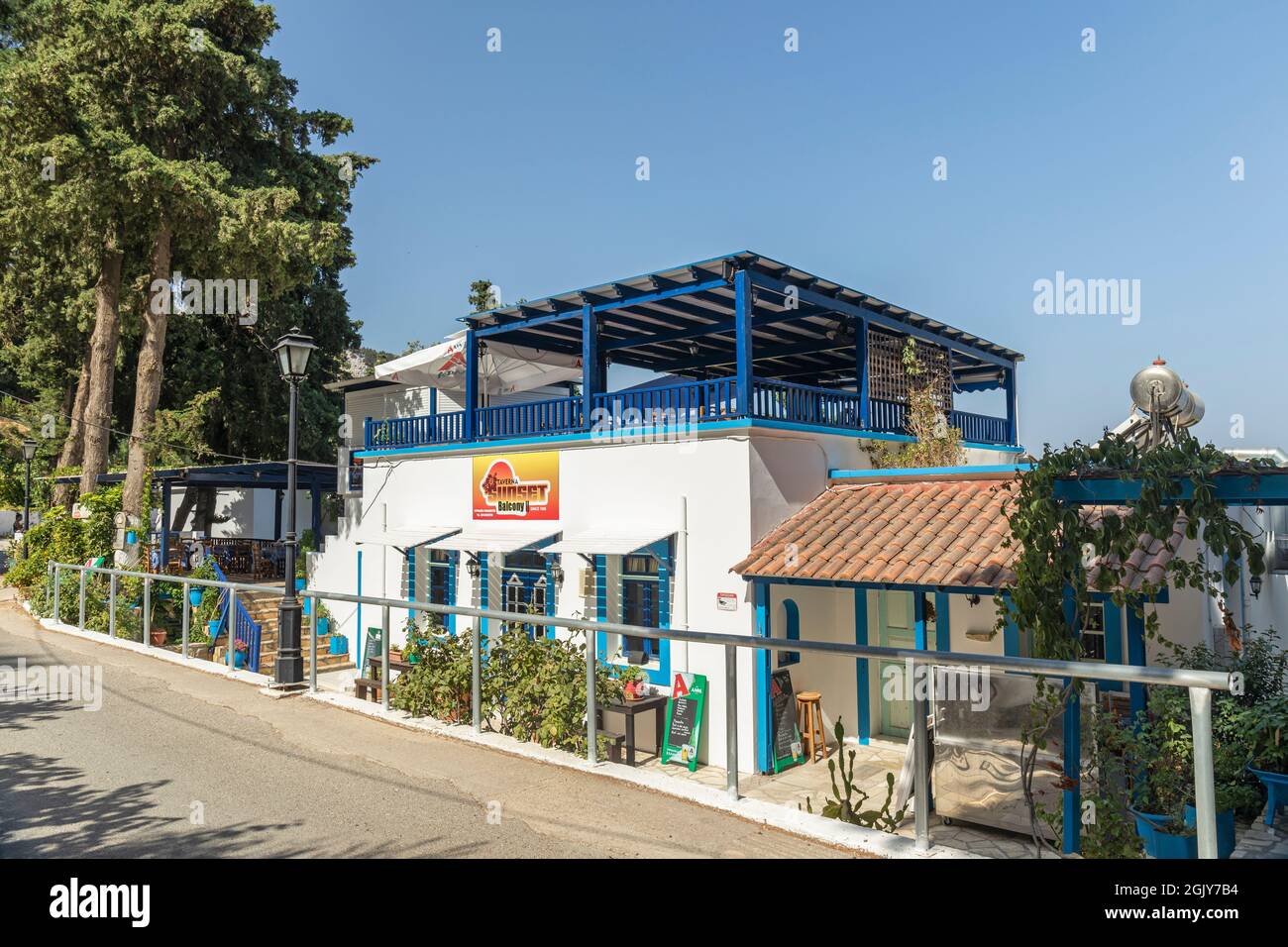 The Sunset Balcony Taverna is a picturesque traditional Greek ...