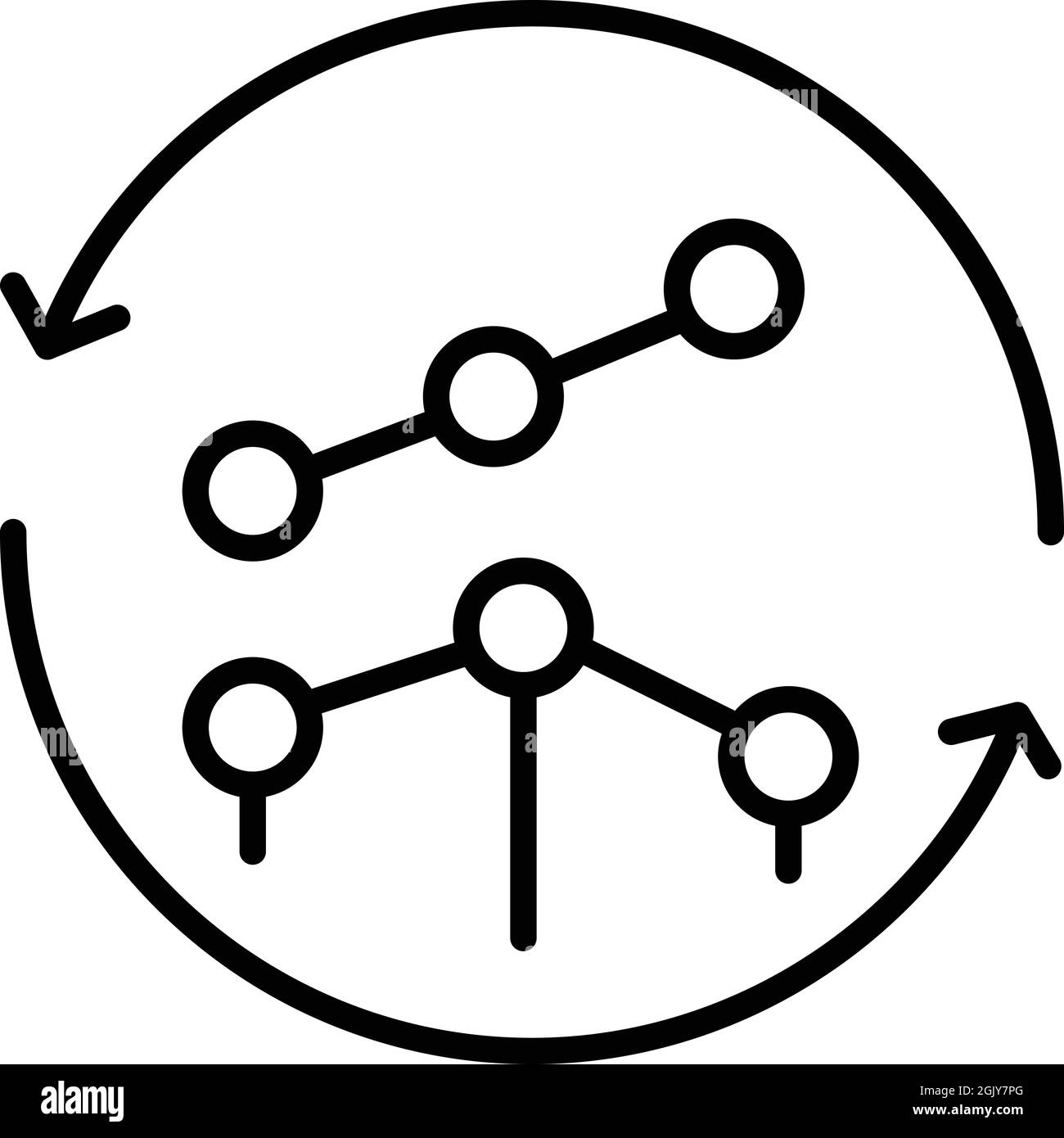 Complex strategy icon outline vector. Business skill. Management goal ...