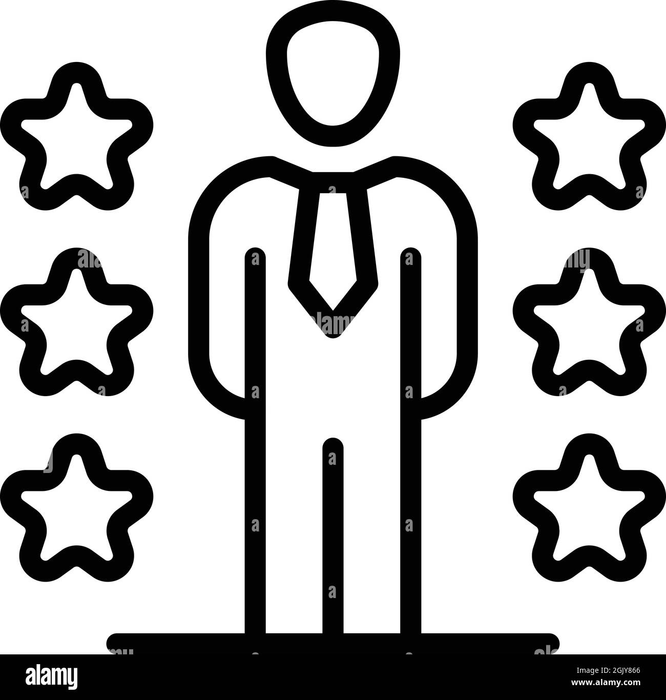 Best manager icon outline vector. Rate review. Customer feedback Stock ...