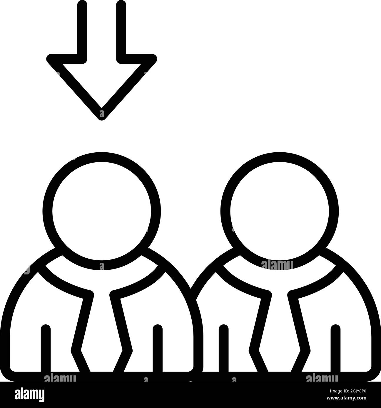 Seeking job icon outline vector. Search employee. Company business ...