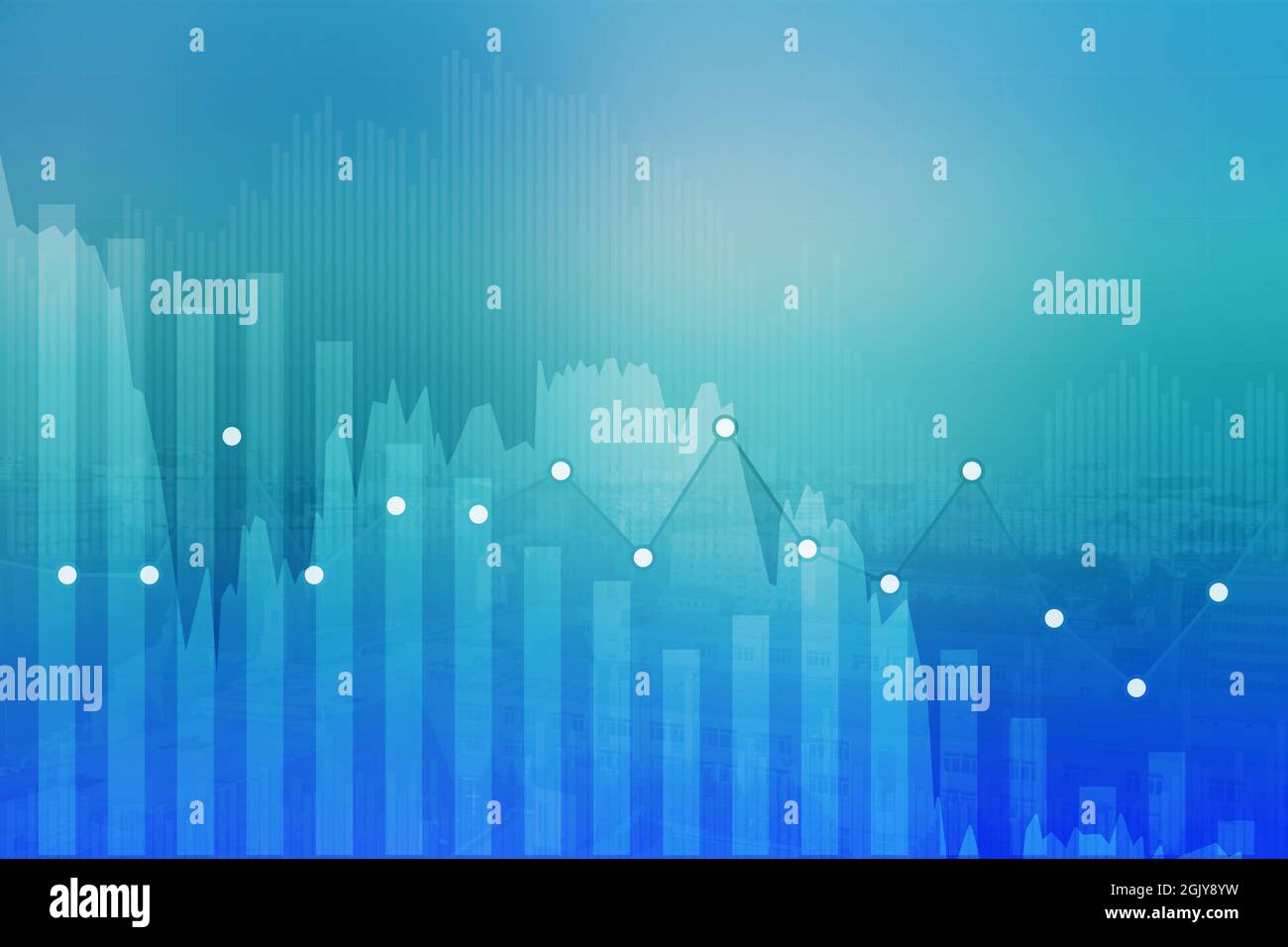 Financial background of stock and derivatives market, graphs, charts ...