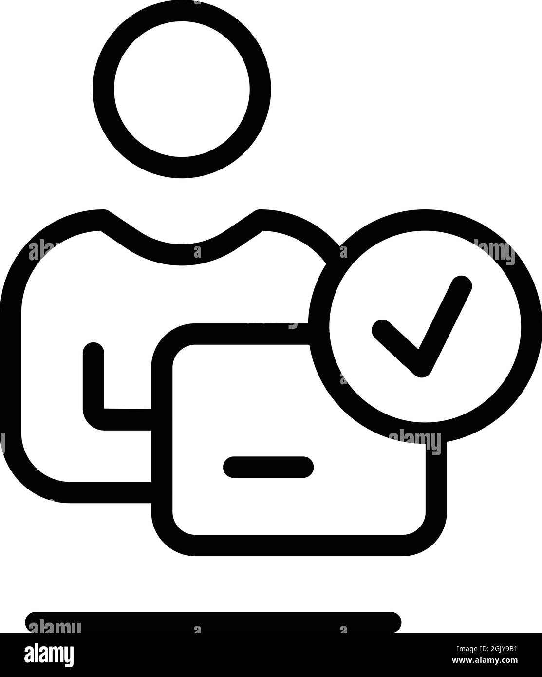 Check manager icon outline vector. Business list. Work checklist Stock ...