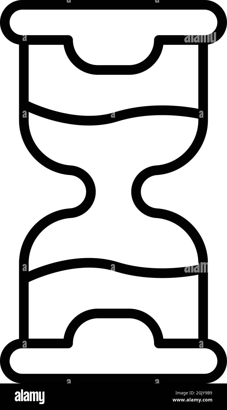 Hourglass icon outline vector. Clock hour. Sandglass time Stock Vector ...