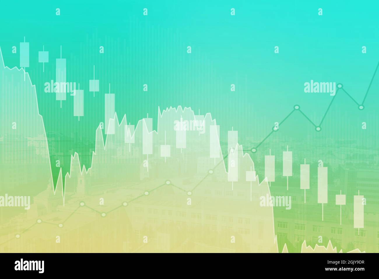 Financial background of stock and derivatives market, graphs, charts ...
