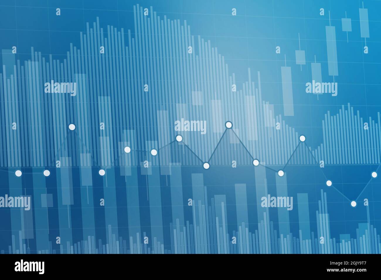 Financial background of stock and derivatives market, graphs, charts ...