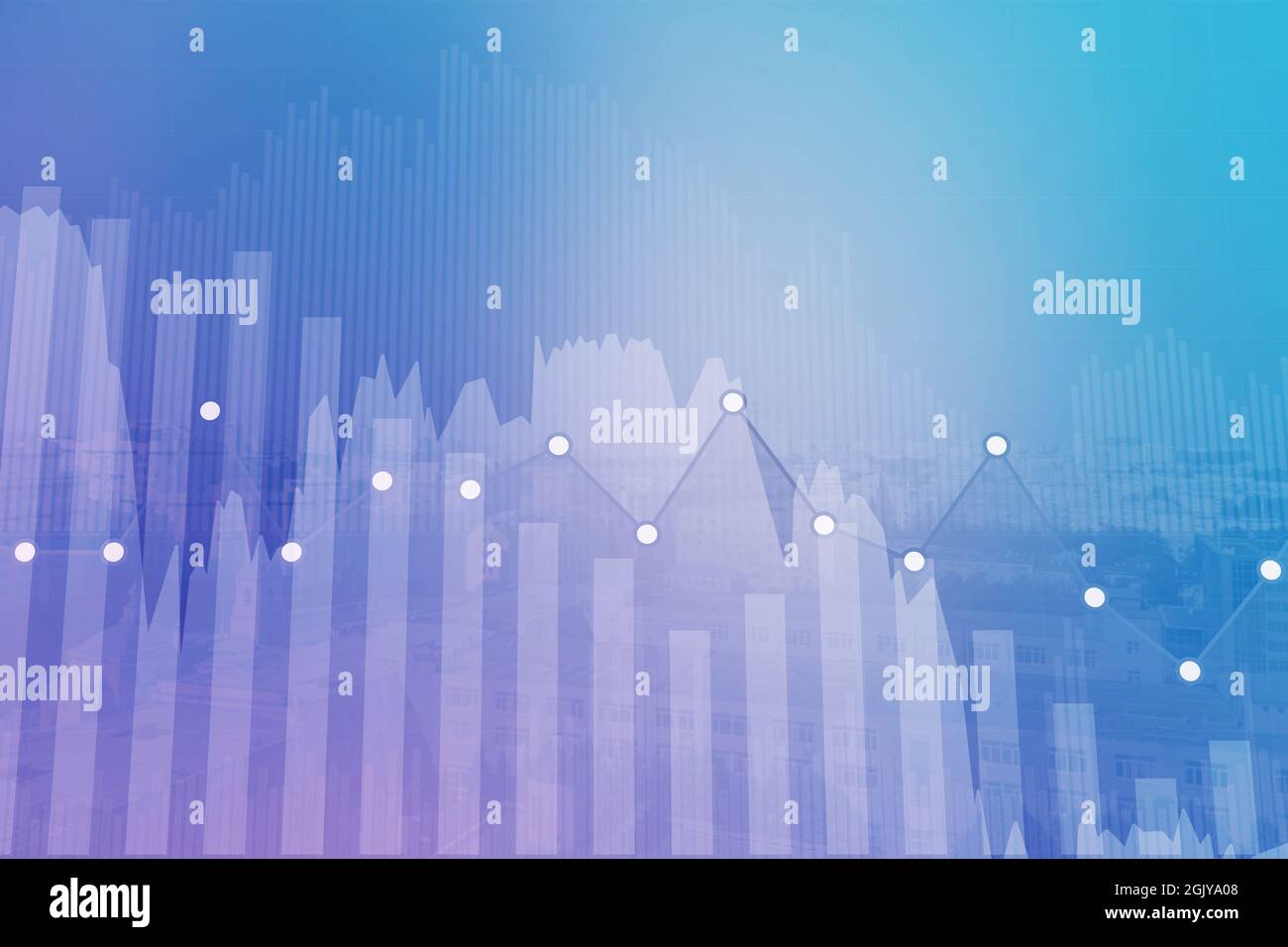 Financial background of stock and derivatives market, graphs, charts ...