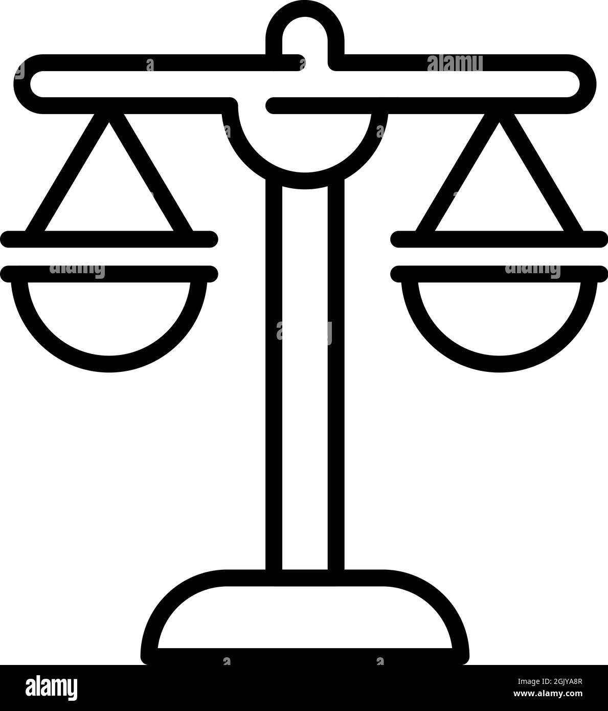 Judge balance icon outline vector. Justice weight. Scale law Stock ...