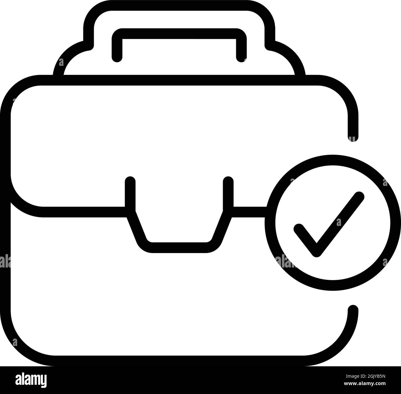 Career briefcase icon outline vector. Business case. Work bag Stock ...