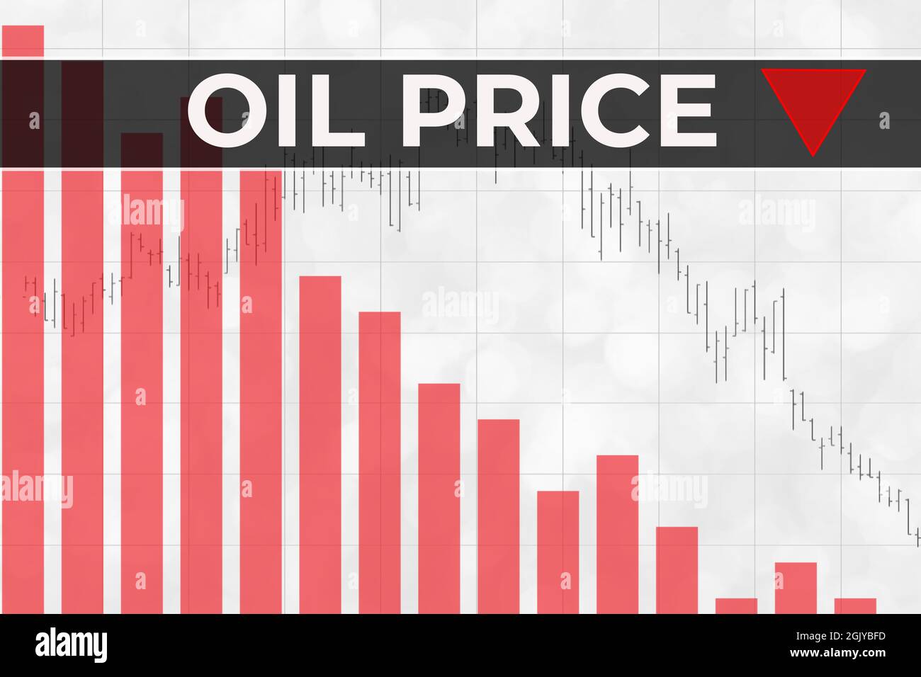 Price change on Crude Oil futures in world on white finance background ...