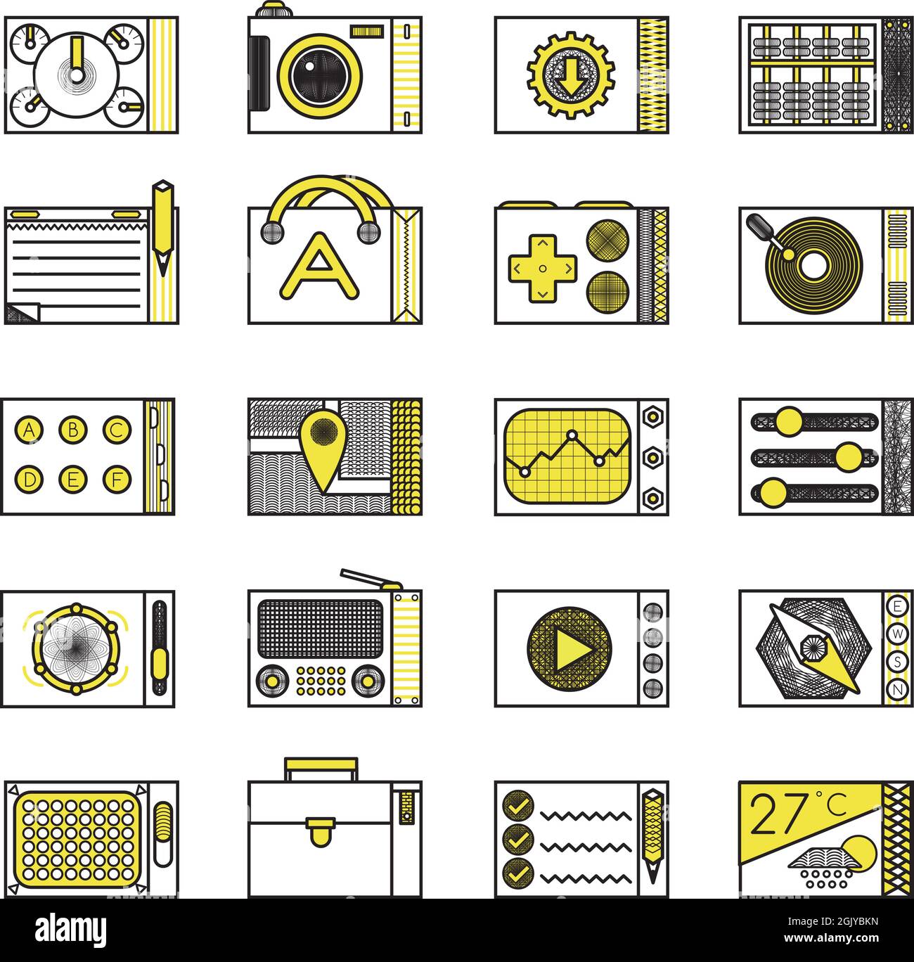 mobile phone app icons Stock Vector Image & Art - Alamy