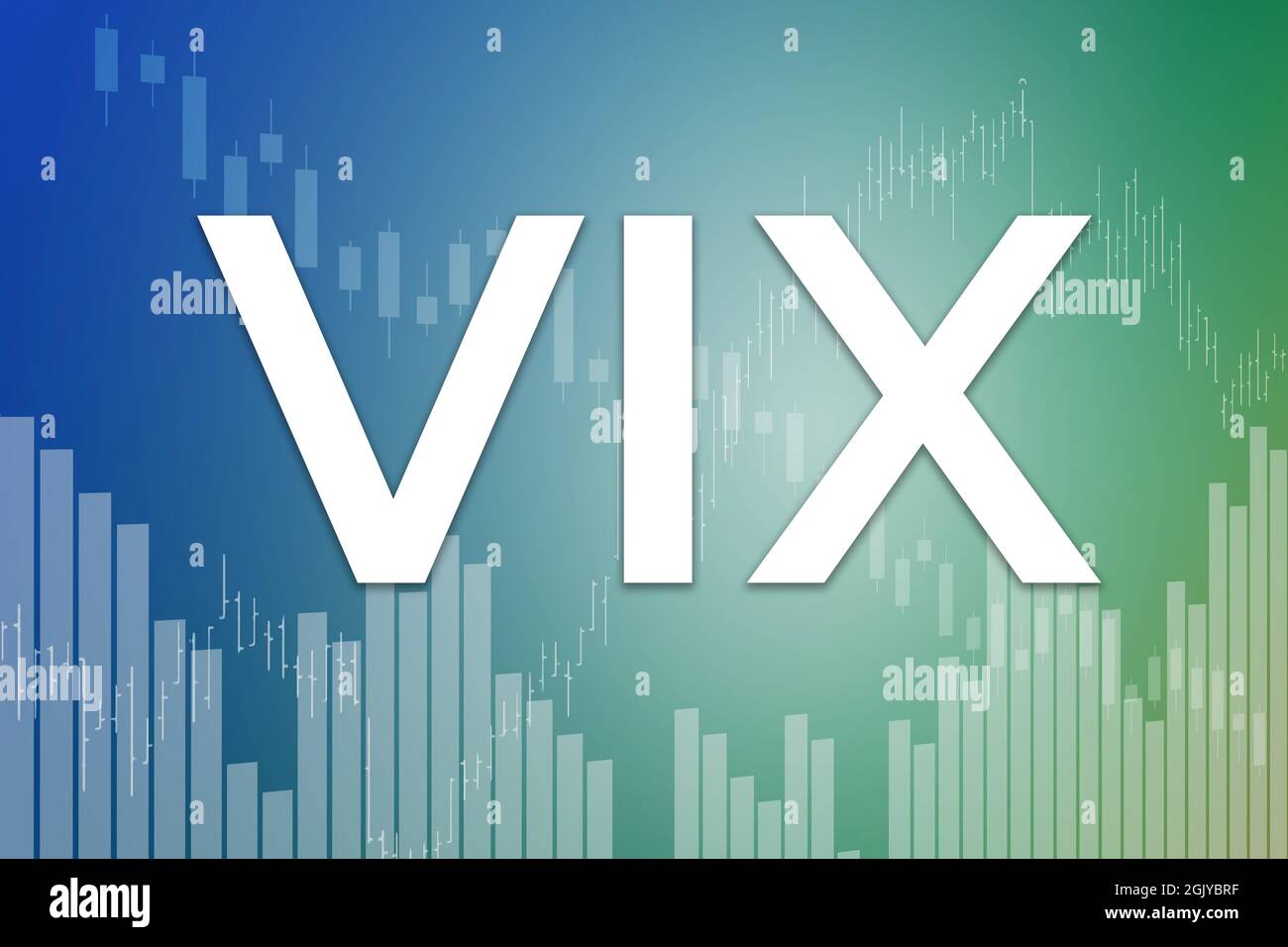 Price change on trading VIX (Volatility Index) futures on blue and ...