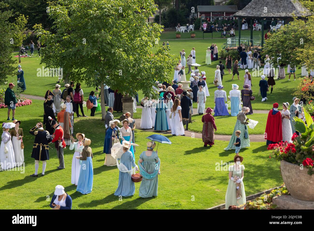 Dressed in 18th Century costumes for the Jane Austen Grand Regency ...