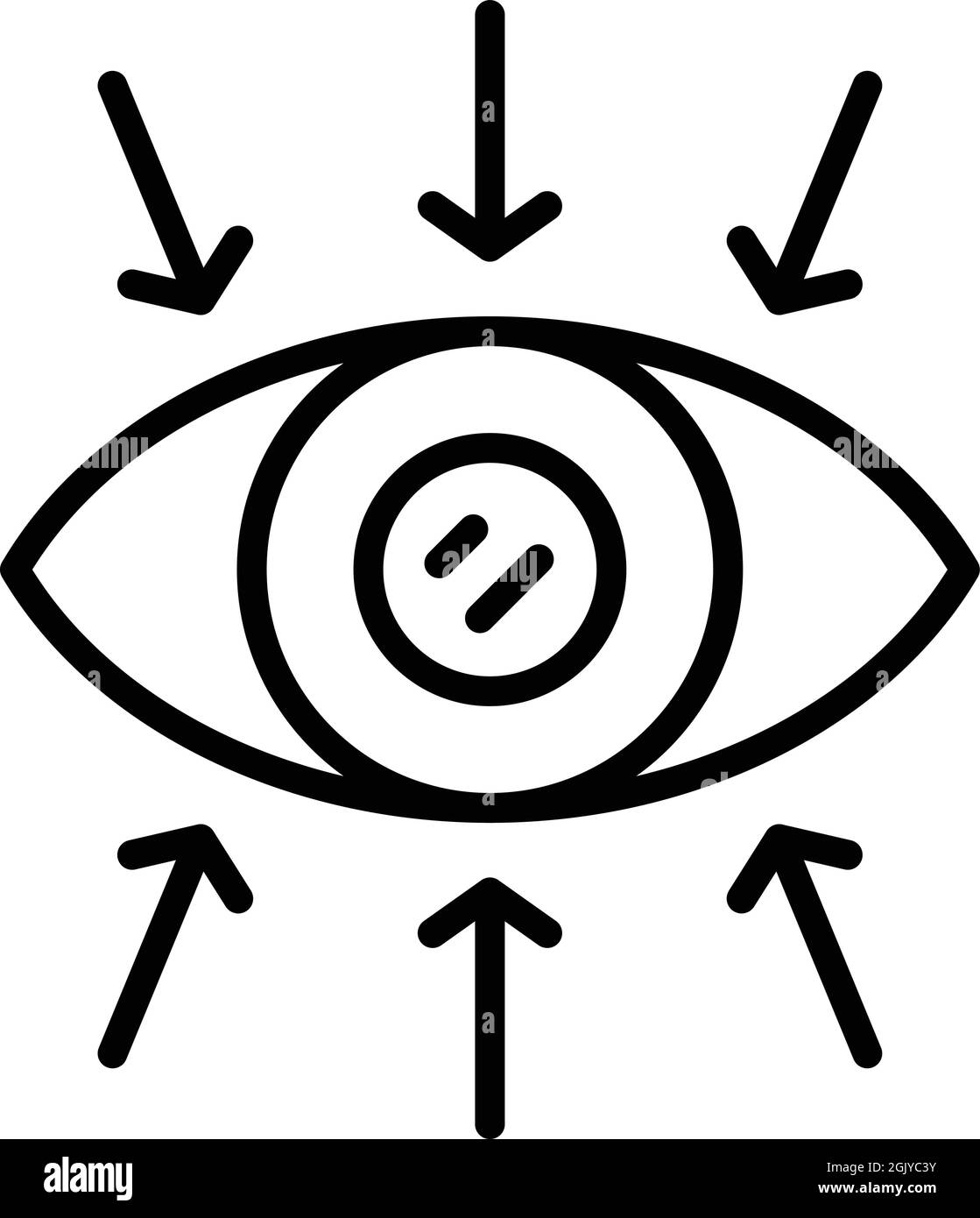 Search eye icon outline vector. Look view. Pictogram shape Stock Vector ...