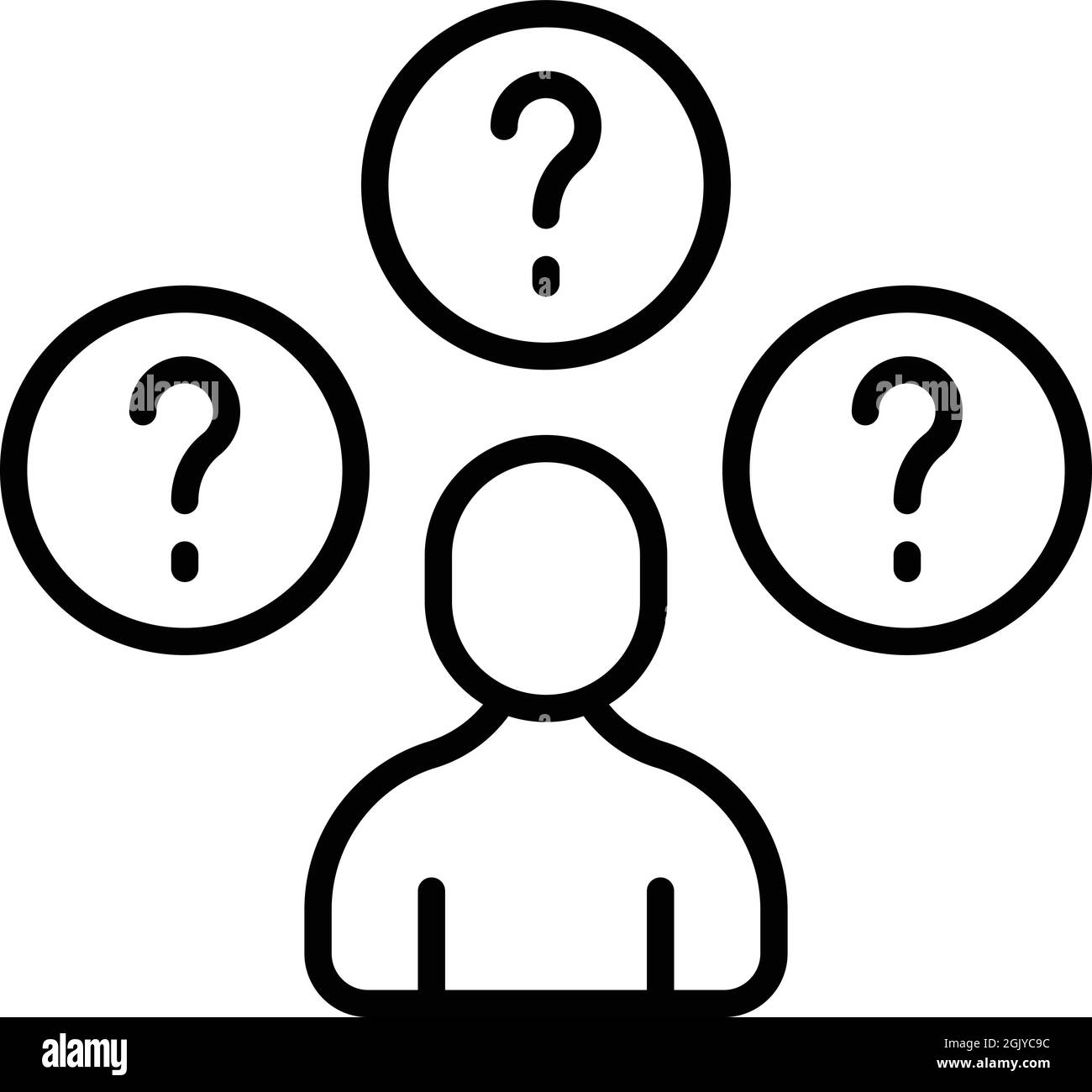 Ambiguity icon outline vector. Vuca uncertainty. World data Stock ...