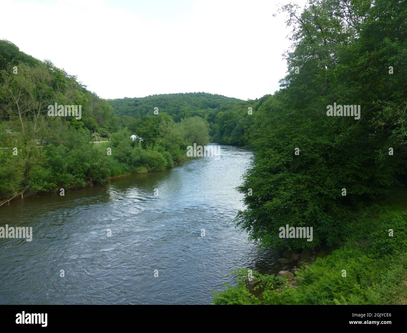 Bridge over the Wye Valley Forest of Dean Gloucestershire UK water ...