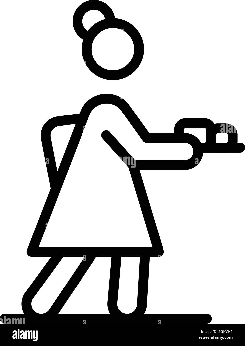 Feminism Stereotype Icon Outline Vector Gender Equality Woman