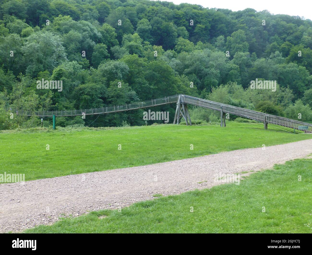 Bridge over the Wye Valley Forest of Dean Gloucestershire UK Stock ...