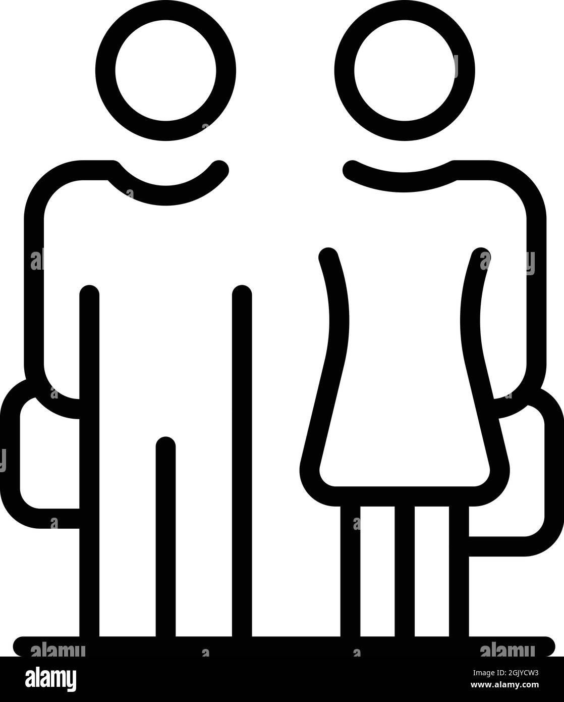 Gender equality employment icon outline vector. Equal workplace. Job ...