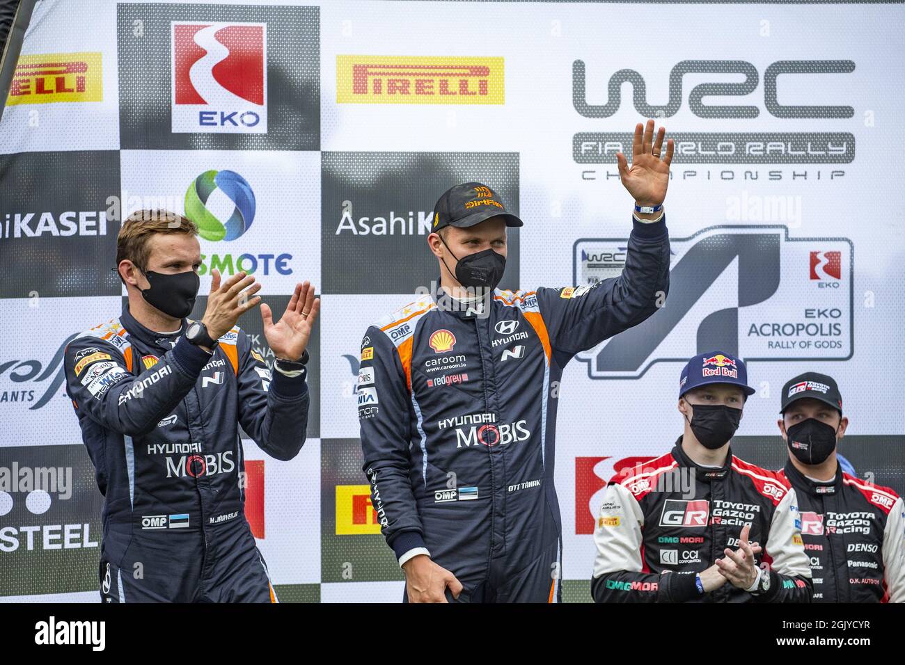 Tanak Ott (est), Hyundai Shell Mobis World Rally Team, Hyundai i20 ...